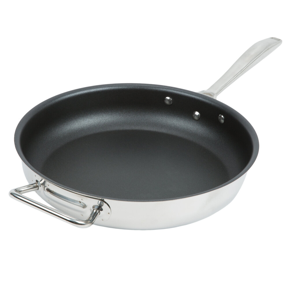 Vollrath 47758 Intrigue 12 1/2" Stainless Steel Non-Stick Fry Pan with ...