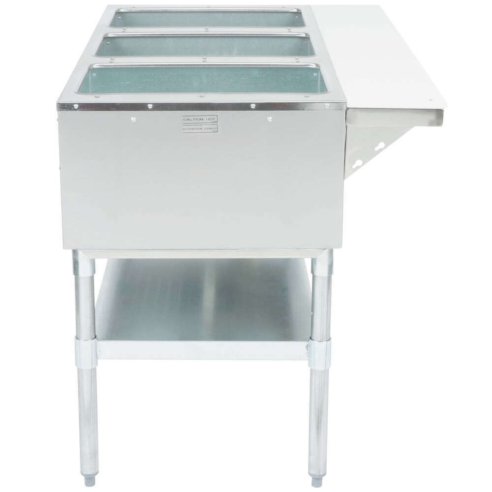 Eagle Group HT3 Liquid Propane Steam Table Three Pan 10,500 BTU - Open Well