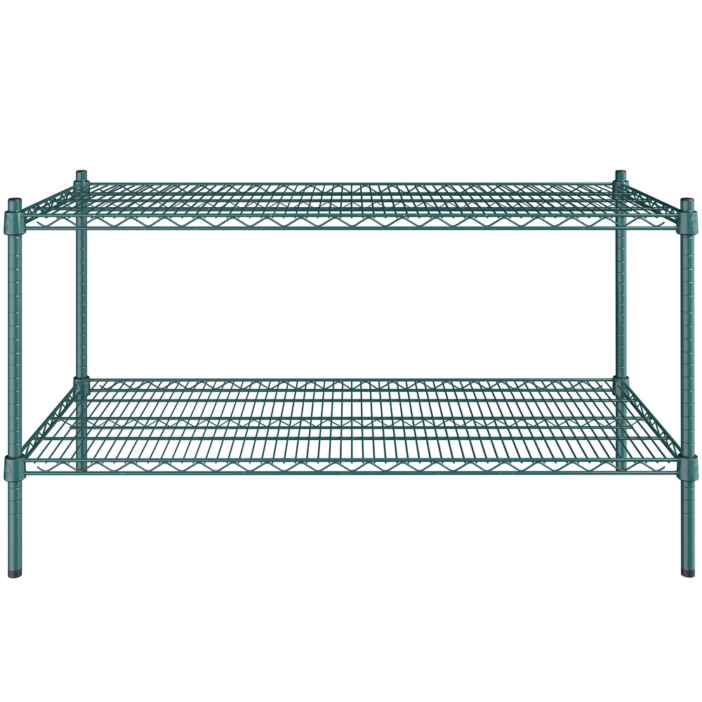 Regency 21" x 48" NSF Green Epoxy 2-Shelf Kit with 27" Posts