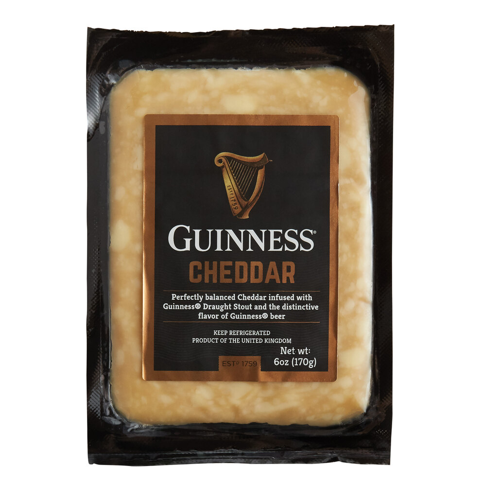 Guinness Stout Beer Cheddar Cheese (6 oz) - 12/Case
