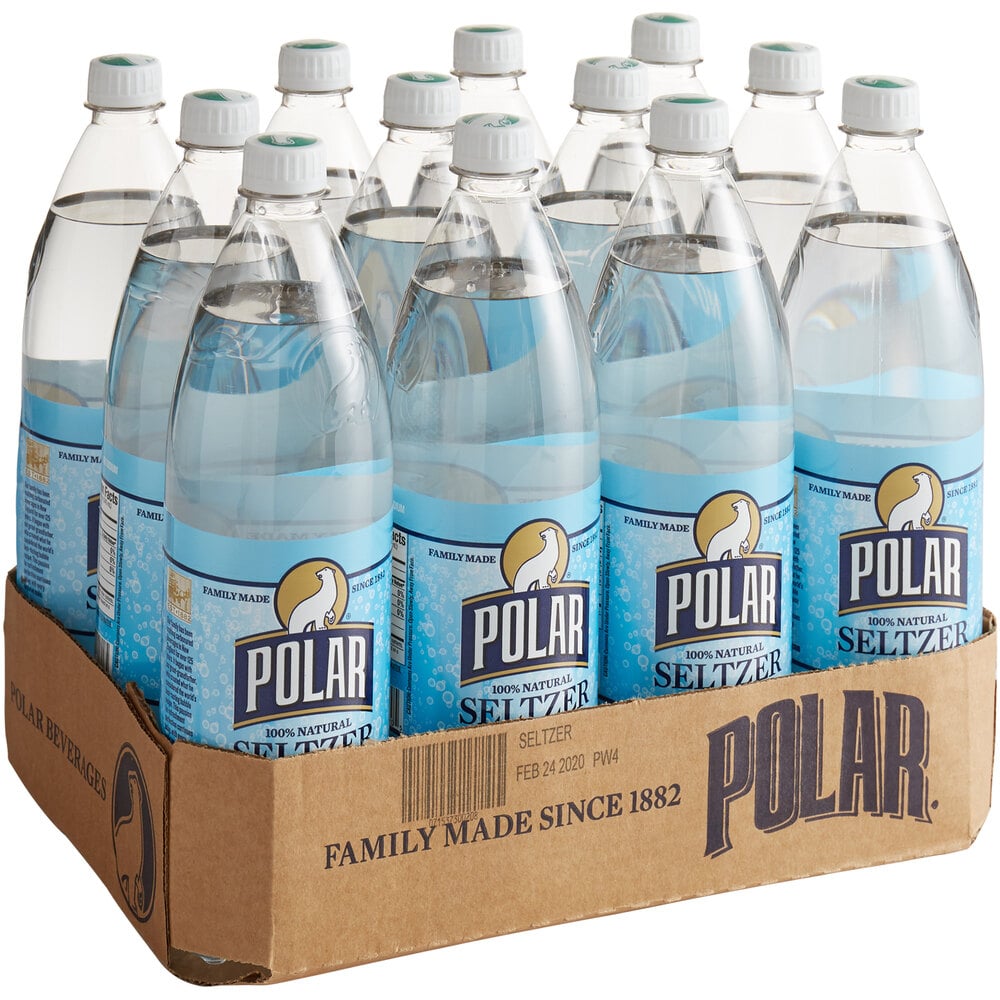 Polar 100% Natural Seltzer - Bulk 12/Case ( 1-Liter Bottles)