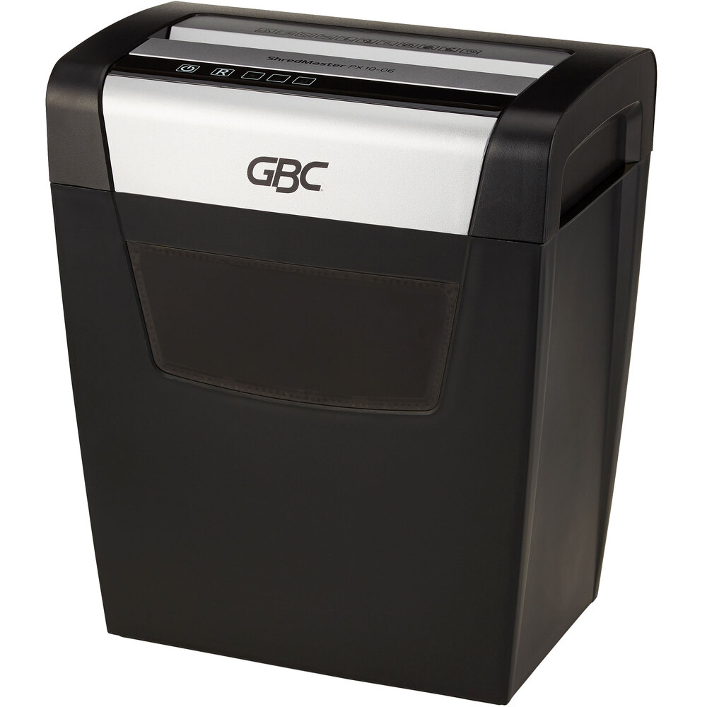 GBC 1757405 ShredMaster 10 Sheet Front-Facing Super Cross-Cut Shredder