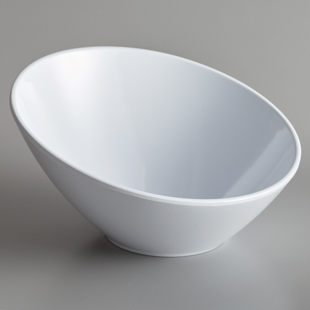 GET B-782-W White San Michele 14 oz. Slanted Melamine Bowl