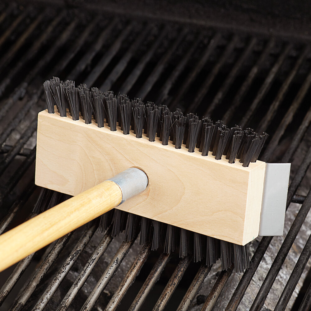 Carlisle 4002600 Sparta Broiler Master Grill Brush with 30 1/2" Wooden ...