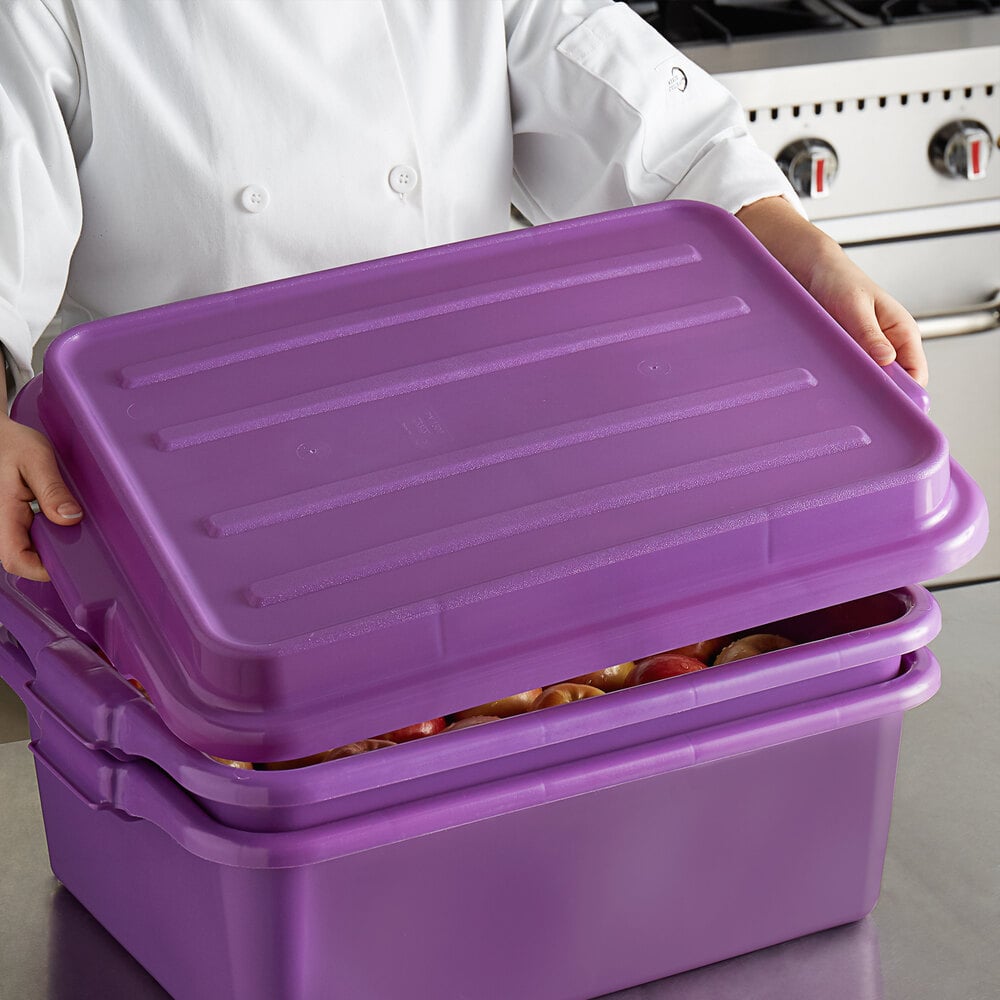 Vollrath 1500-C80 Traex® Color-Mate Purple Allergen Raised Snap-On Food ...