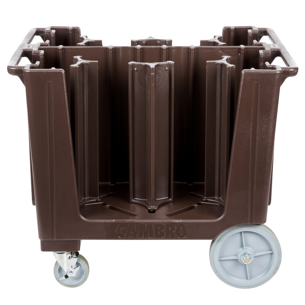 Cambro ADCS131 S Series Adjustable Dark Brown Dish Caddy with Vinyl ...