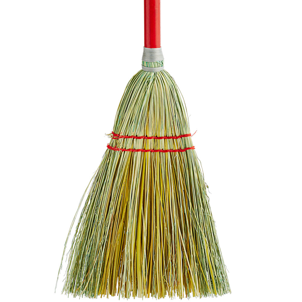 Carlisle 368100 2-Stitch Lobby Corn Broom with 21" Handle