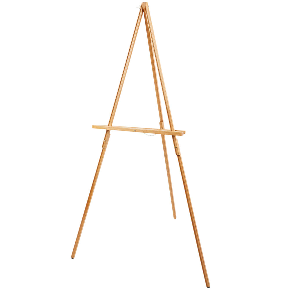 Aarco WE60 64" Rosewood Finish Oak Easel