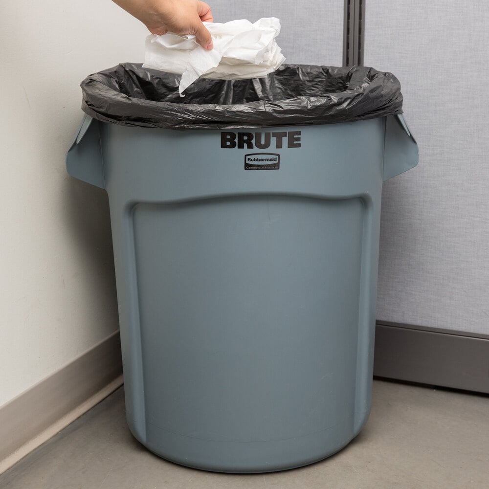 Rubbermaid FG262000GRAY BRUTE 20 Gallon Gray Round Trash Can
