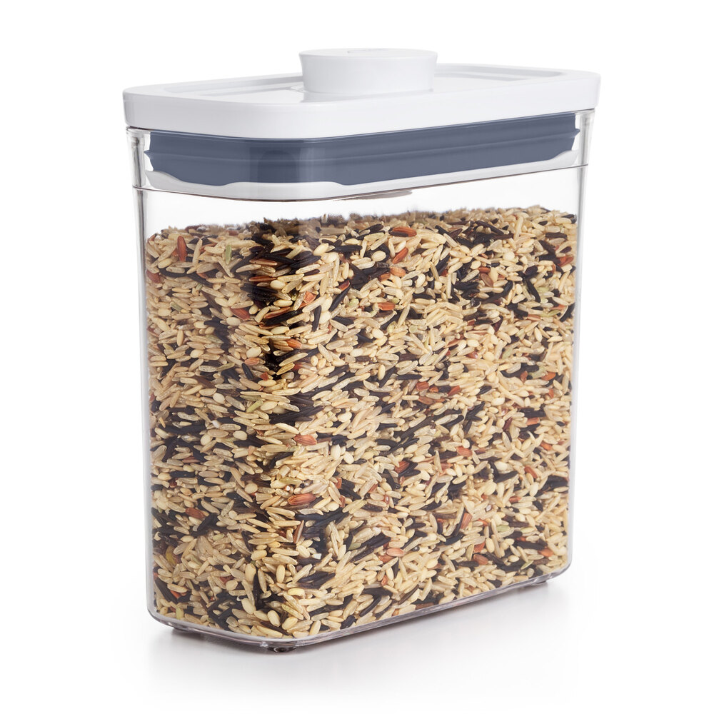 OXO 11234900 Good Grips 1.2 Qt. POP Slim Rectangular Container with White POP Lid