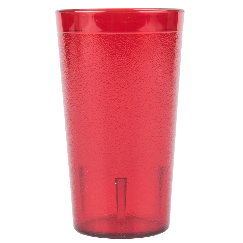 Carlisle 521210 Stackable 12 oz. Ruby SAN Plastic Tumbler - 6/Pack