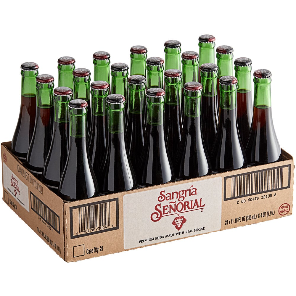 Sangria Senorial Non-Alcoholic Sangria Soda - 24/Case