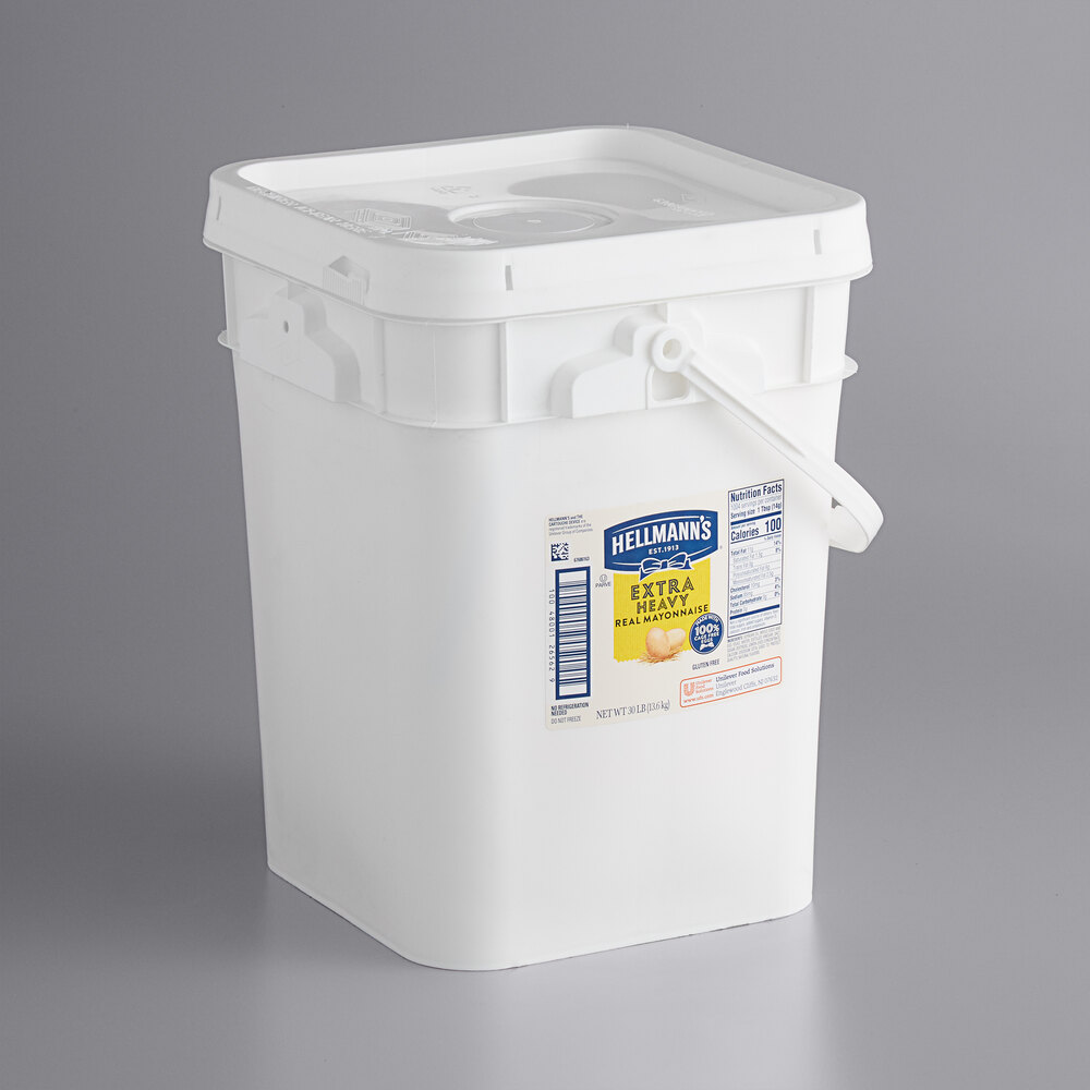 Hellmann's 30 lb. Mayonnaise Pail - Extra Heavy