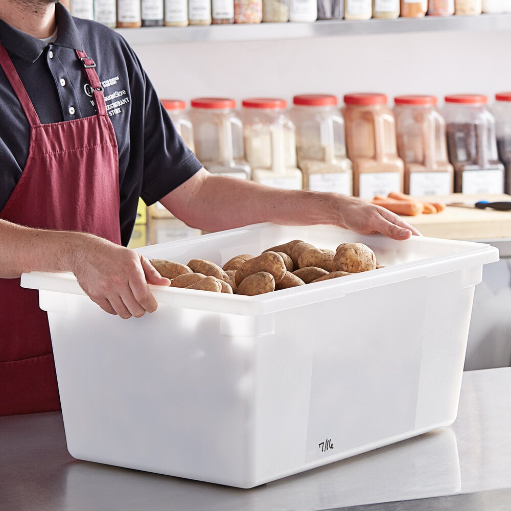 Vigor 26" x 18" x 12" White Polyethylene Food Storage Box