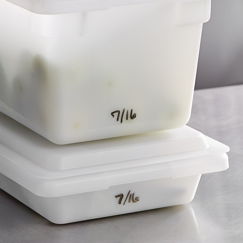 Vigor 18" x 12" x 3 1/2" White Polyethylene Food Storage Box