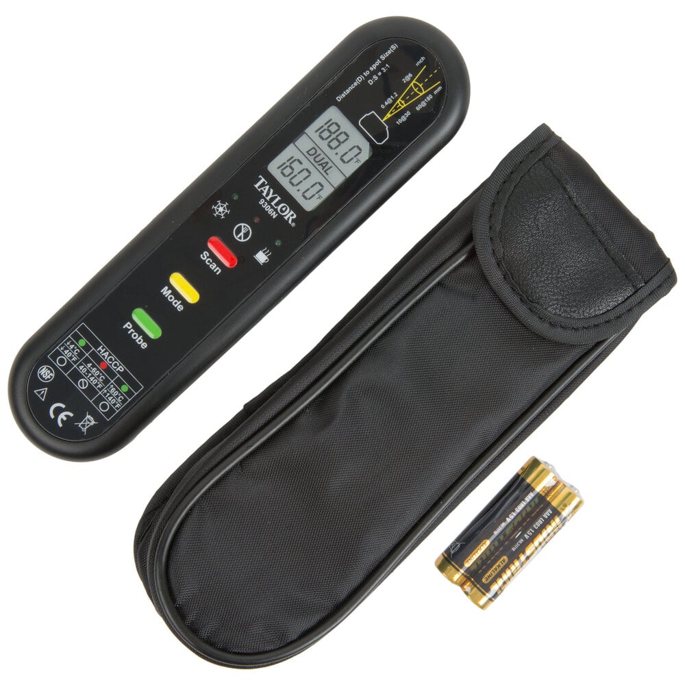 Taylor 9306N Dual Temp HACCP Digital Infrared Thermometer with Folding ...
