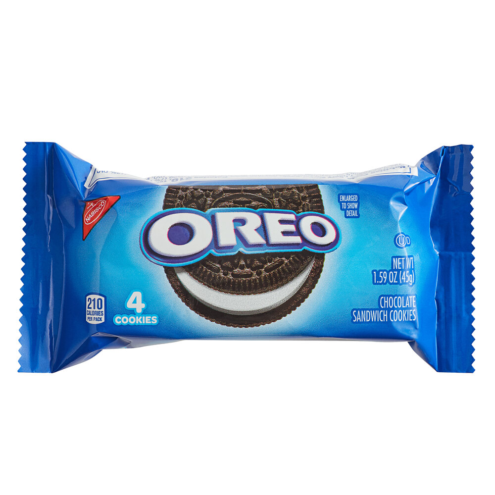 Oreo Cookie Snack Packs: 4-Count (120/Case)