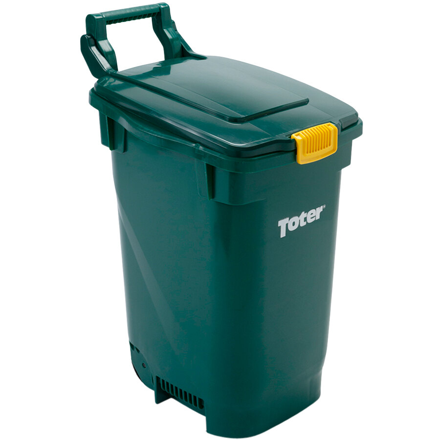 Toter 2613-SL-G100 Organics 13 Gallon Green Curbside Rectangular ...