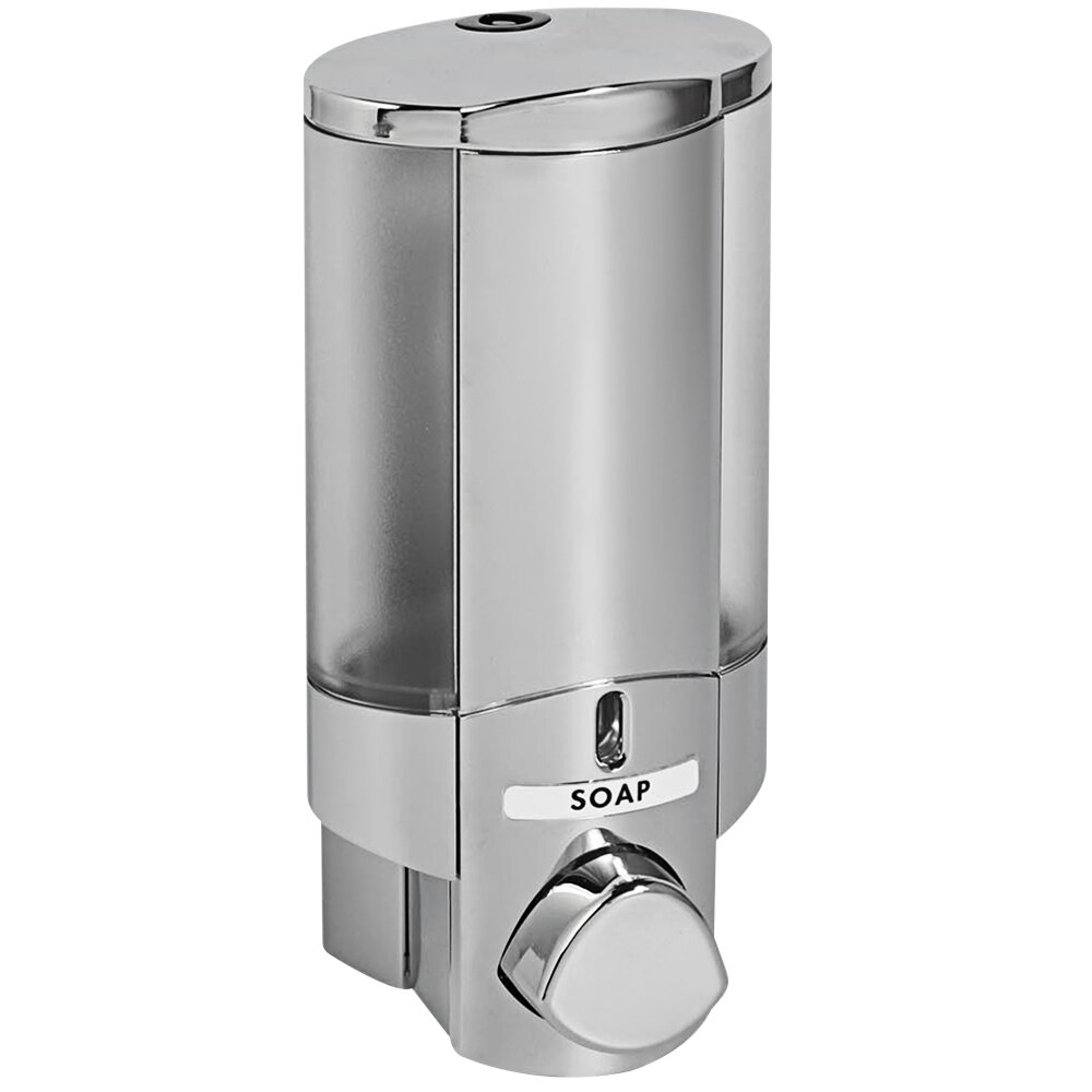 Dispenser Amenities 36134 Aviva 10 oz. Satin Silver Wall Mounted ... Dispenser Amenities 36134 Aviva 10 oz. Satin Silver Wall Mounted ...
