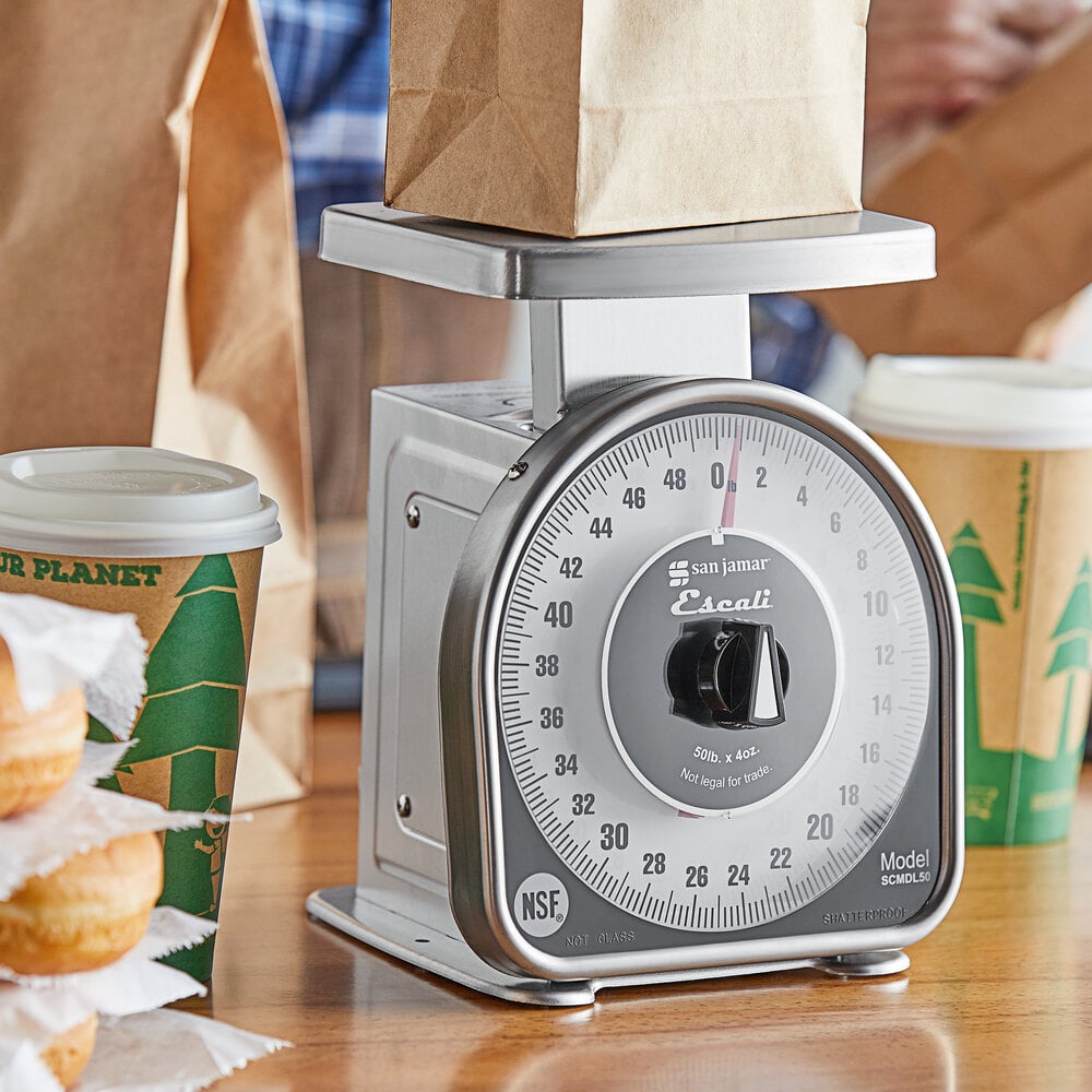 San Jamar / Escali SCMDL50 50 lb. Mechanical Dial Portion Control ...