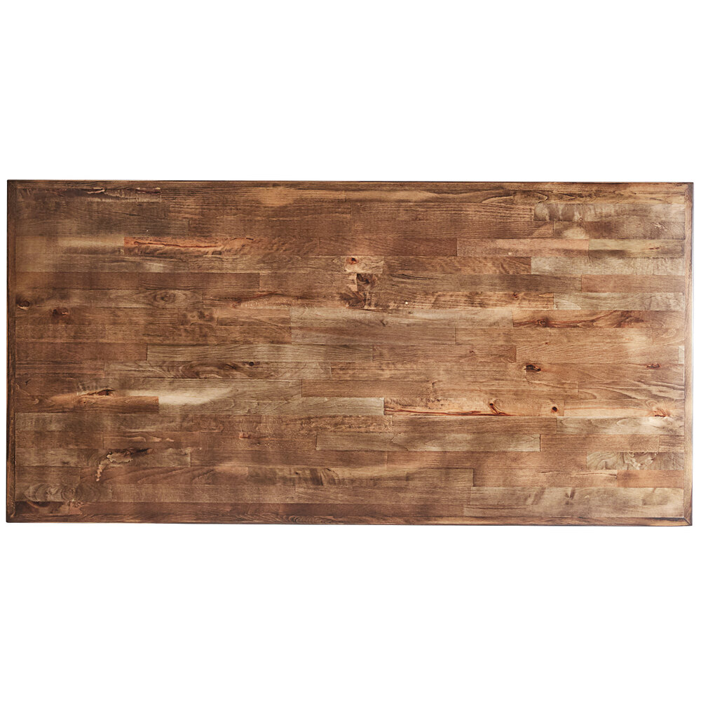 Lancaster Table & Seating 30" x 60" Rectangular Recycled Wood Butcher ...