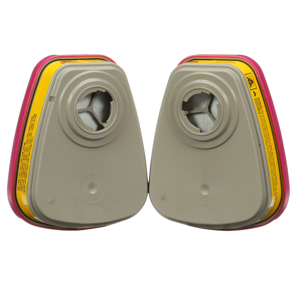 3M 60923 Magenta / Yellow P100 Organic Vapor / Acid Gas Cartridge ...