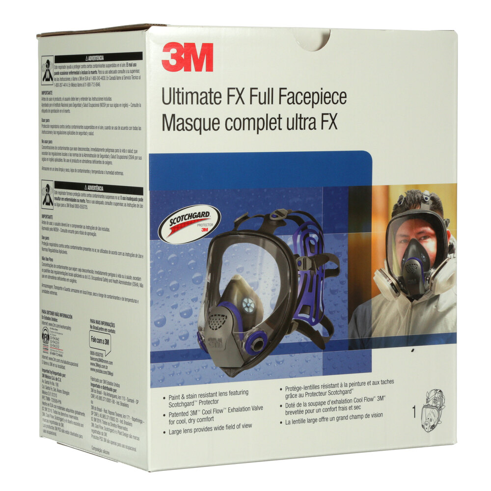 3M FF-402 Ultimate FX Full Facepiece Reusable Respirator with Cool Flow ...