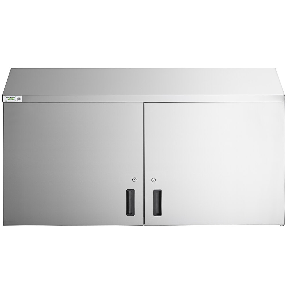 Regency 60" Stainless Steel Wall Cabinet with Hinged Doors