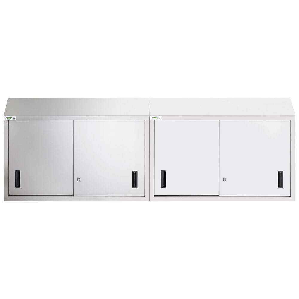 Regency 96" Stainless Steel Wall Cabinet with Sliding Doors