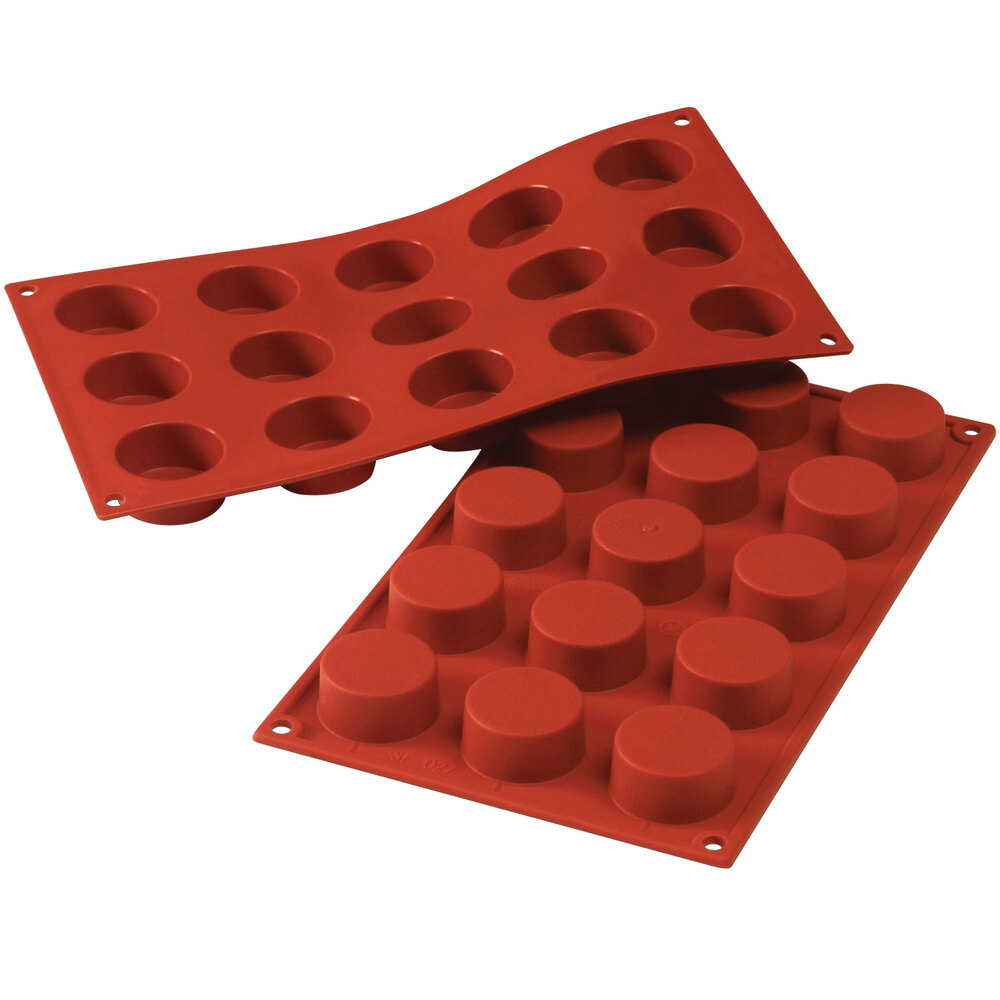 Silikomart SF027 SiliconFLEX 15 Compartment Cylinders Silicone Baking ...