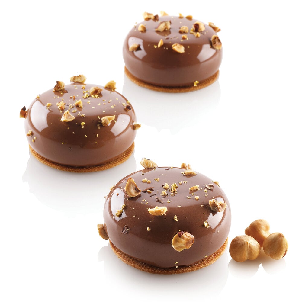 Silikomart STONE 85 8 Compartment Silicone Baking Mold with Border - 2 ...