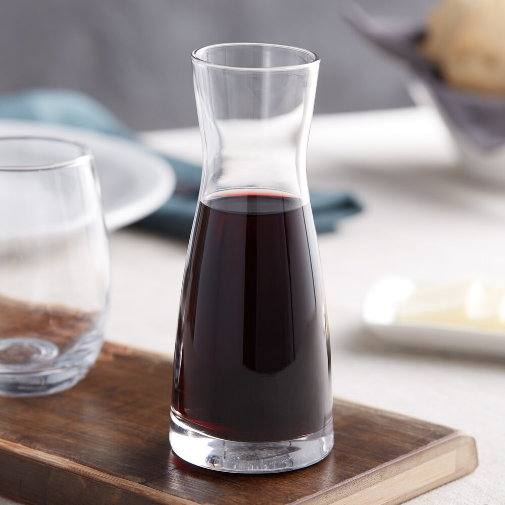 Acopa Slim 6 oz. Glass Carafe - 12/Case