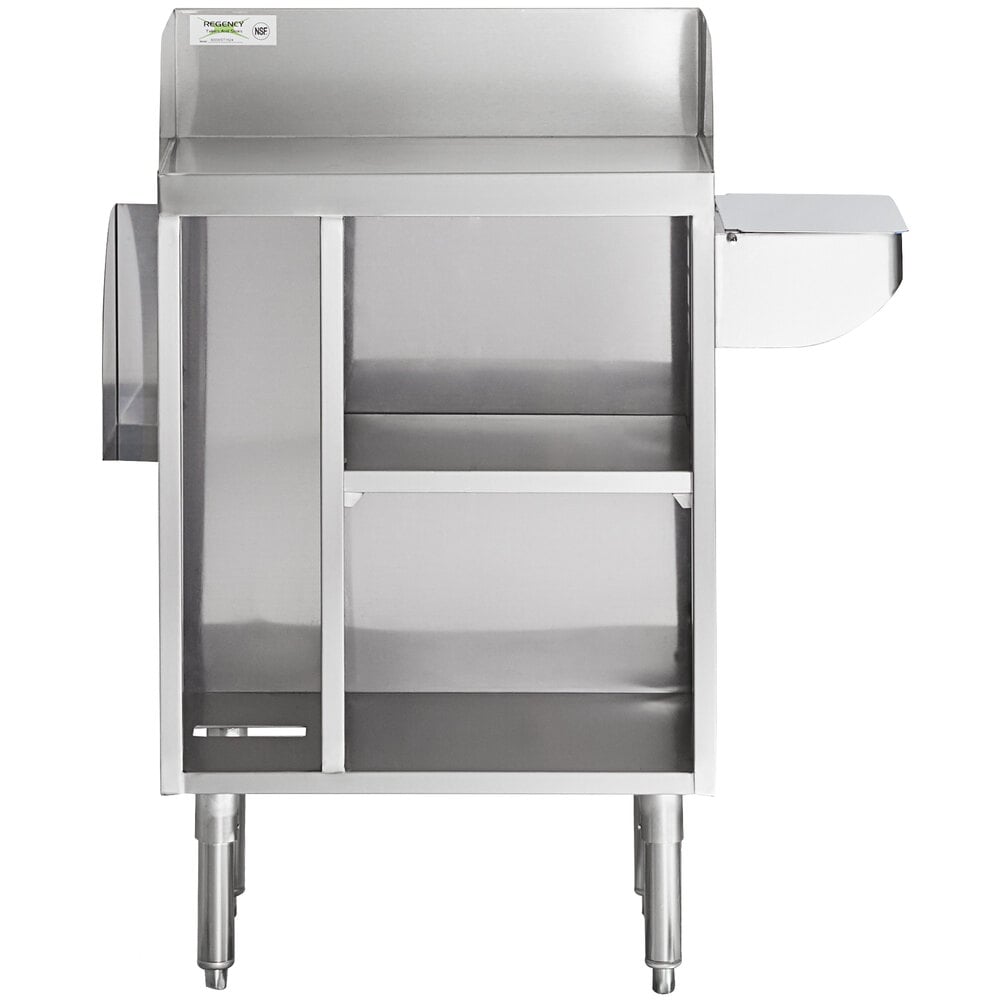 Regency 24" Stainless Steel Bussing / Waitress Station with Pan Holder