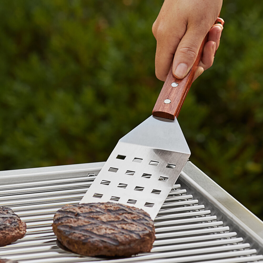 Stainless Steel Slotted Turner (Rosewood Handle)