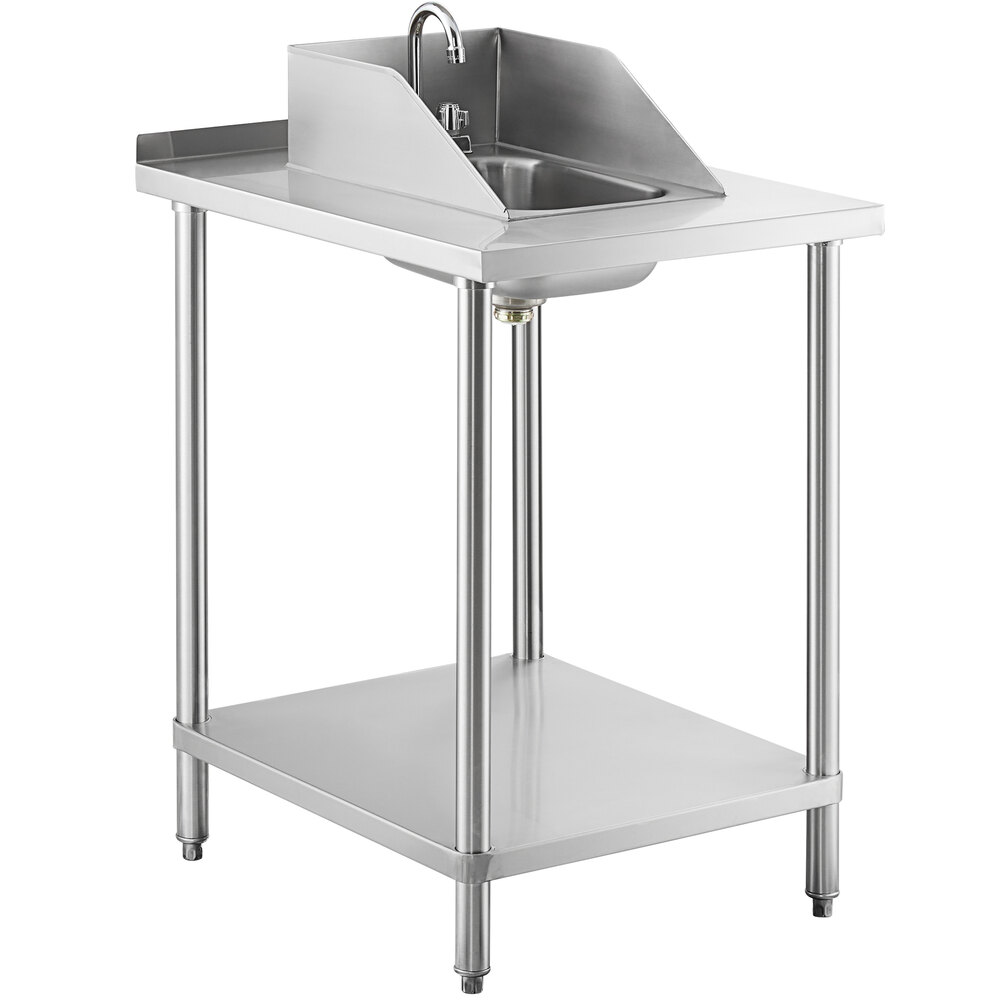 Regency 24" x 30" 18 Gauge Type 304 Stainless Steel Filler Table with ...
