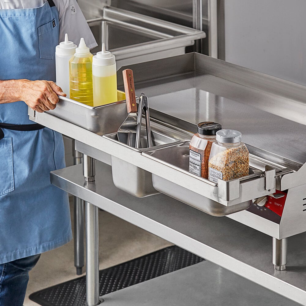 Universal 36" Griddle Condiment / Ingredient Rail