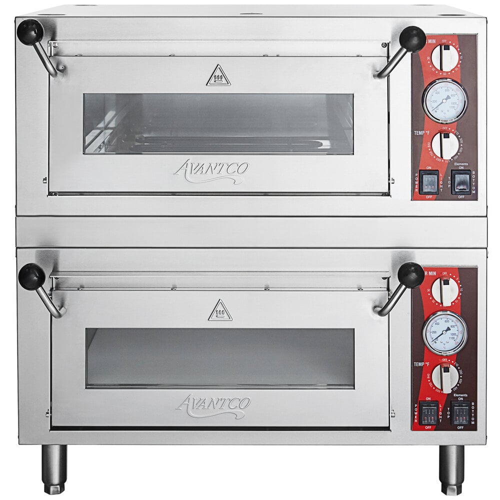 Avantco Double Deck Countertop Pizza Oven; 1700W, 120V