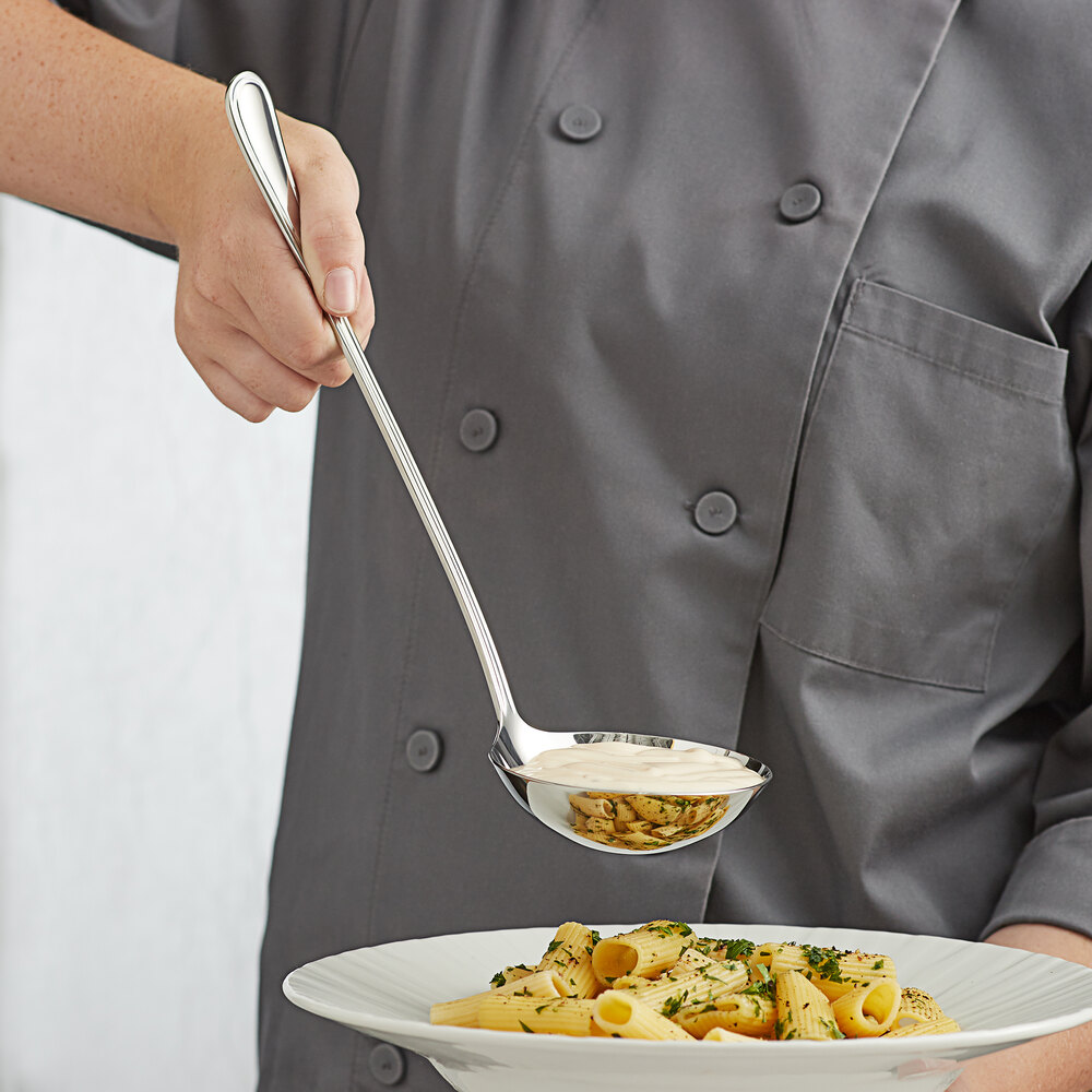 Acopa Edgeworth 4 oz. 18/8 Stainless Steel Extra Heavy Weight Ladle