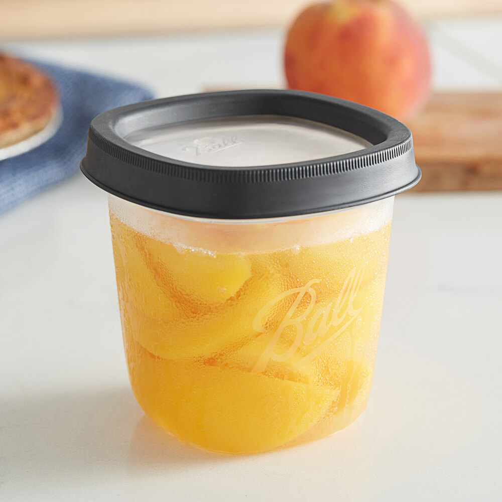 Ball 1440080103 16 oz. Pint Plastic Freezer Jar with Leak-Resistant Lid ...
