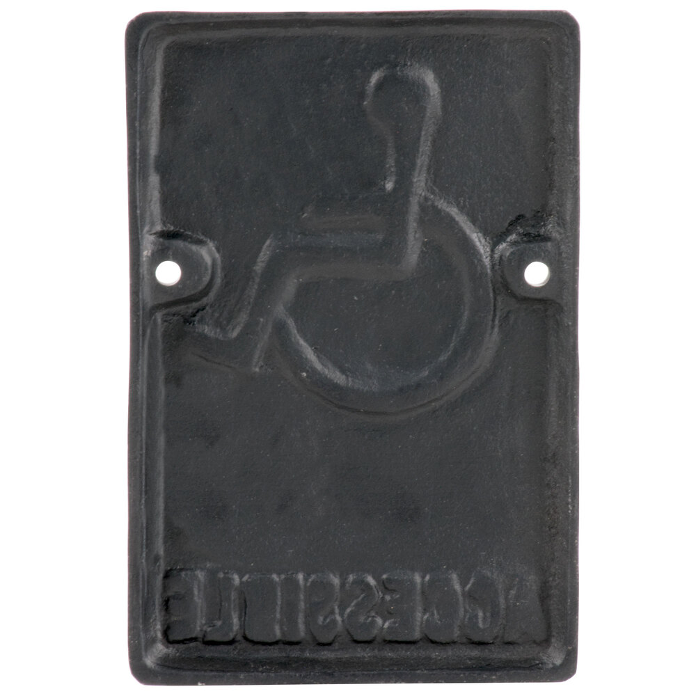 Tablecraft 465632 ADA Handicap Accessible Sign - Bronze, 6" x 4"