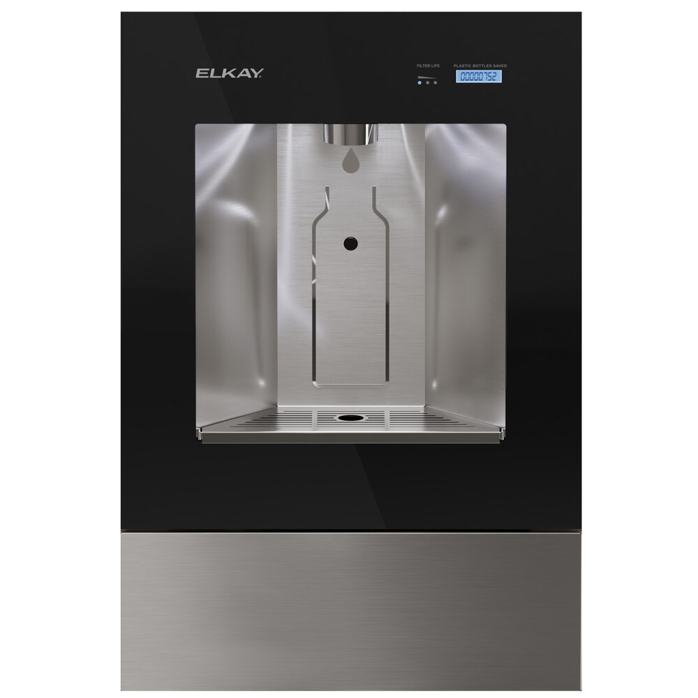 Elkay ezH2O LBWD00BKC Midnight Black Built-In Filtered Bottle Filling ...