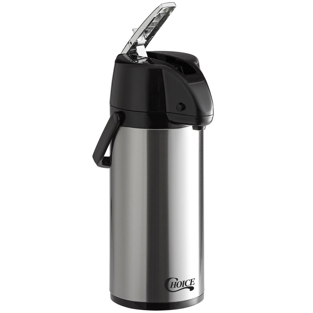 Choice 1.9 Liter Glass Lined Stainless Steel Airpot with Lever