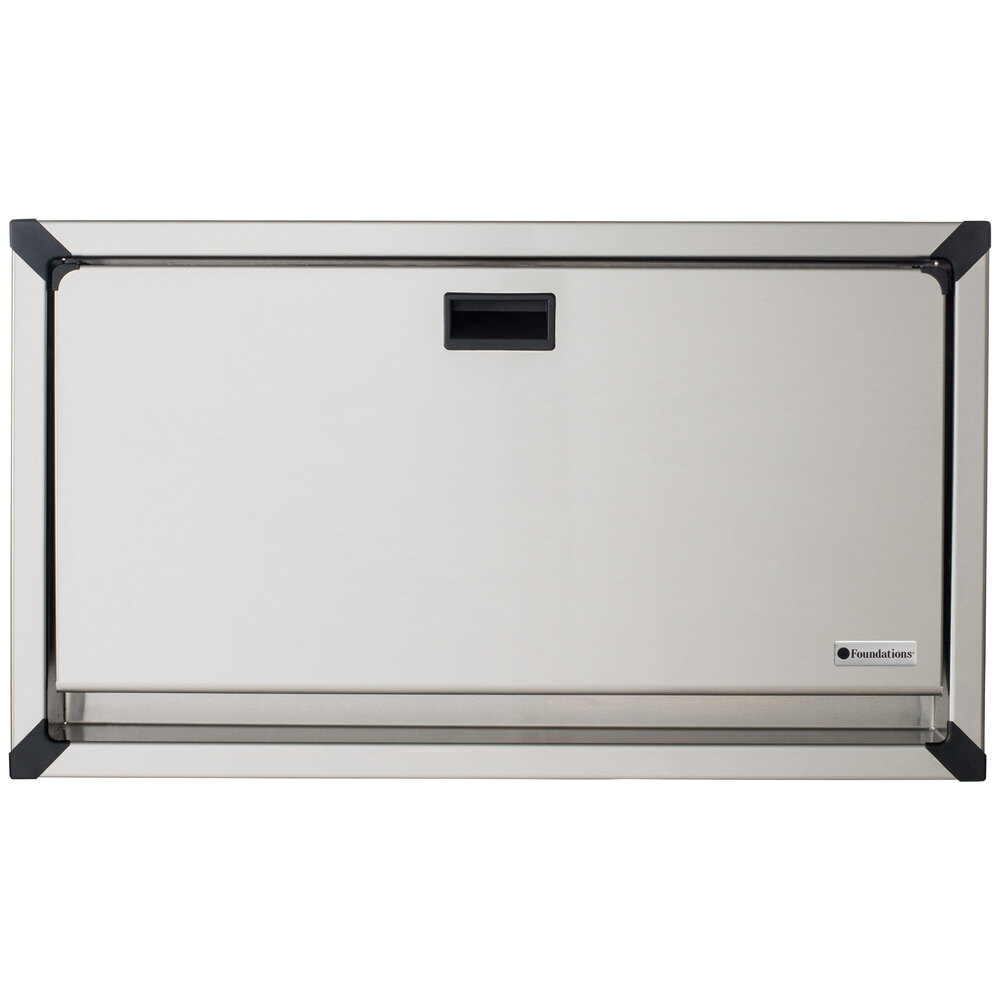 Foundations 100SSC-R Recessed Horizontal Stainless Steel Baby Changing ...