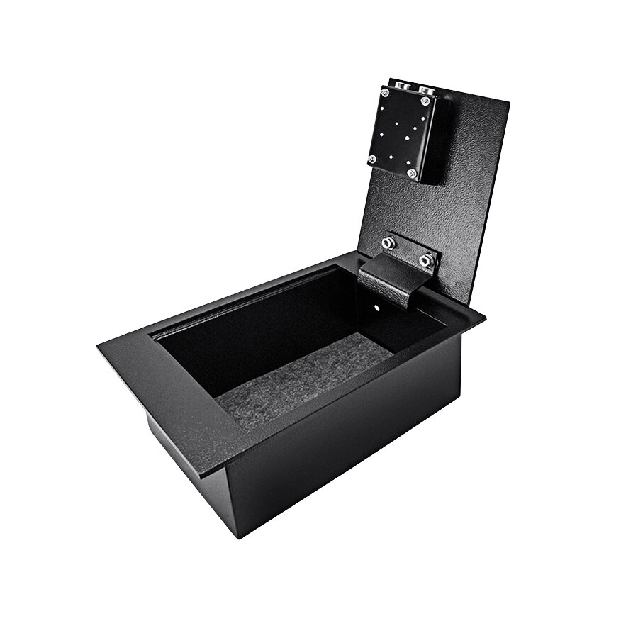 Barska AX12656 8" x 15" x 5" Black Steel Floor Security Safe with Key ...