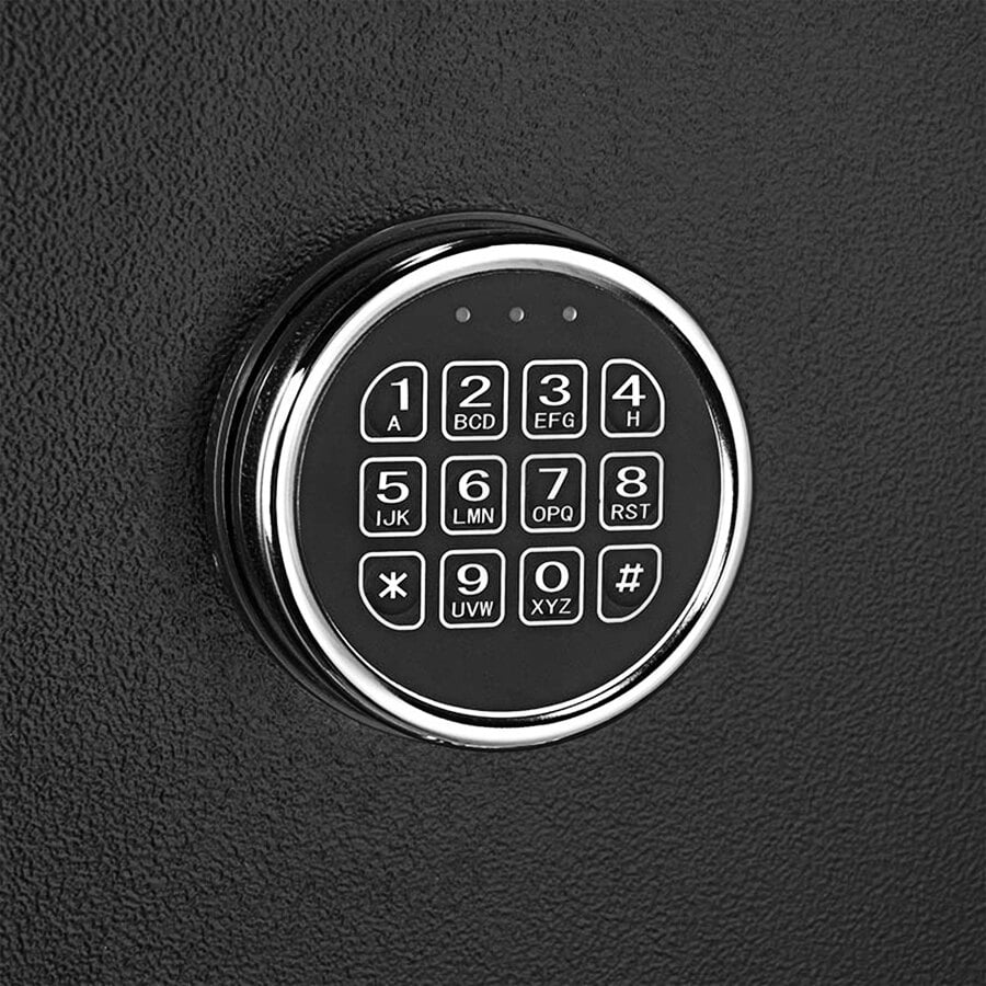 Barska AX12218 28" x 20" x 59 1/8" Black Steel Fire Vault Security Safe ...