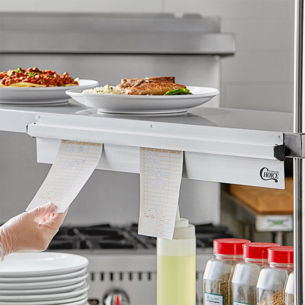 Choice 24" x 3 1/2" Aluminum Wall Mounted Ticket Holder