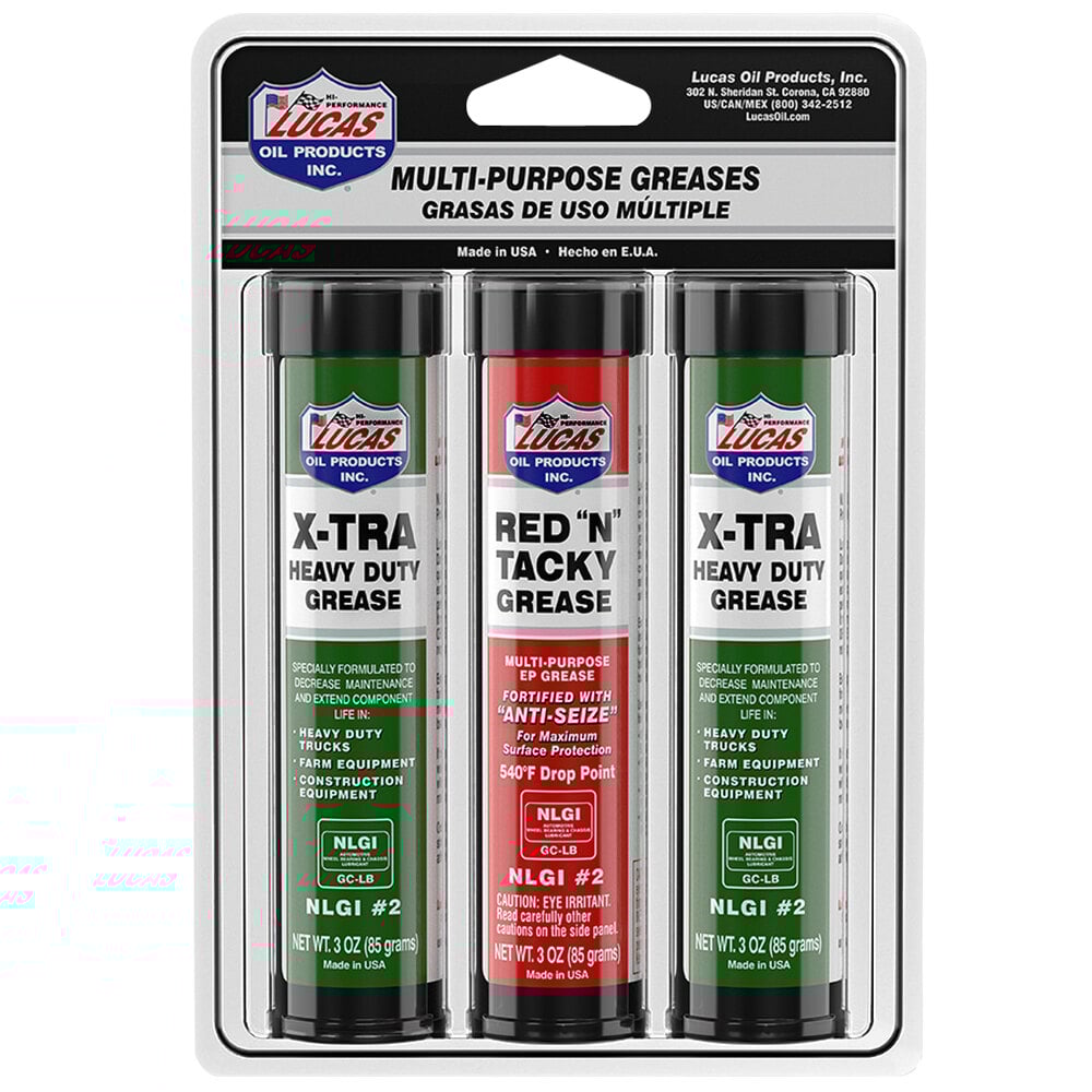 Lucas Oil 10315 3 oz. Mini Grease Cartridge Multi Pack - 10/Case