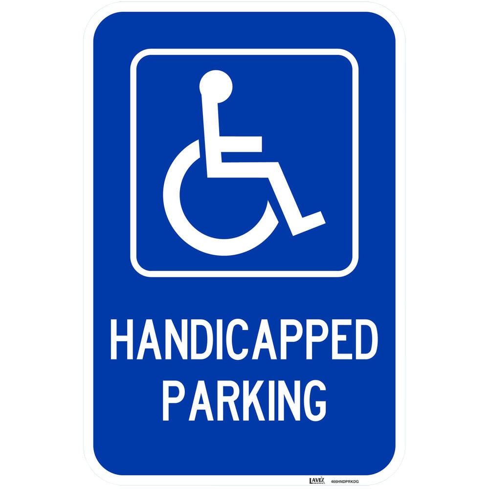 Lavex Industrial Handicapped Parking Engineer Grade Reflective Blue 