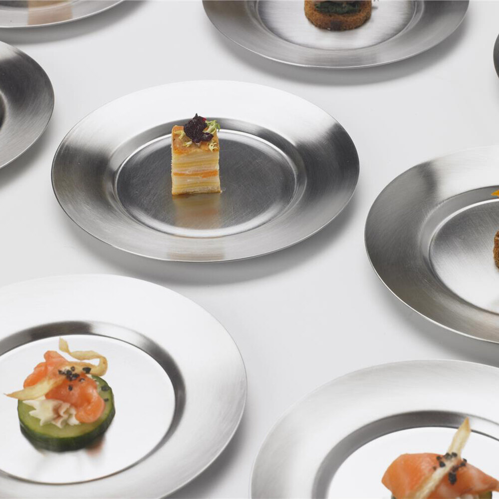 Vollrath 47656 6" Stainless Steel Plate - Satin Finish