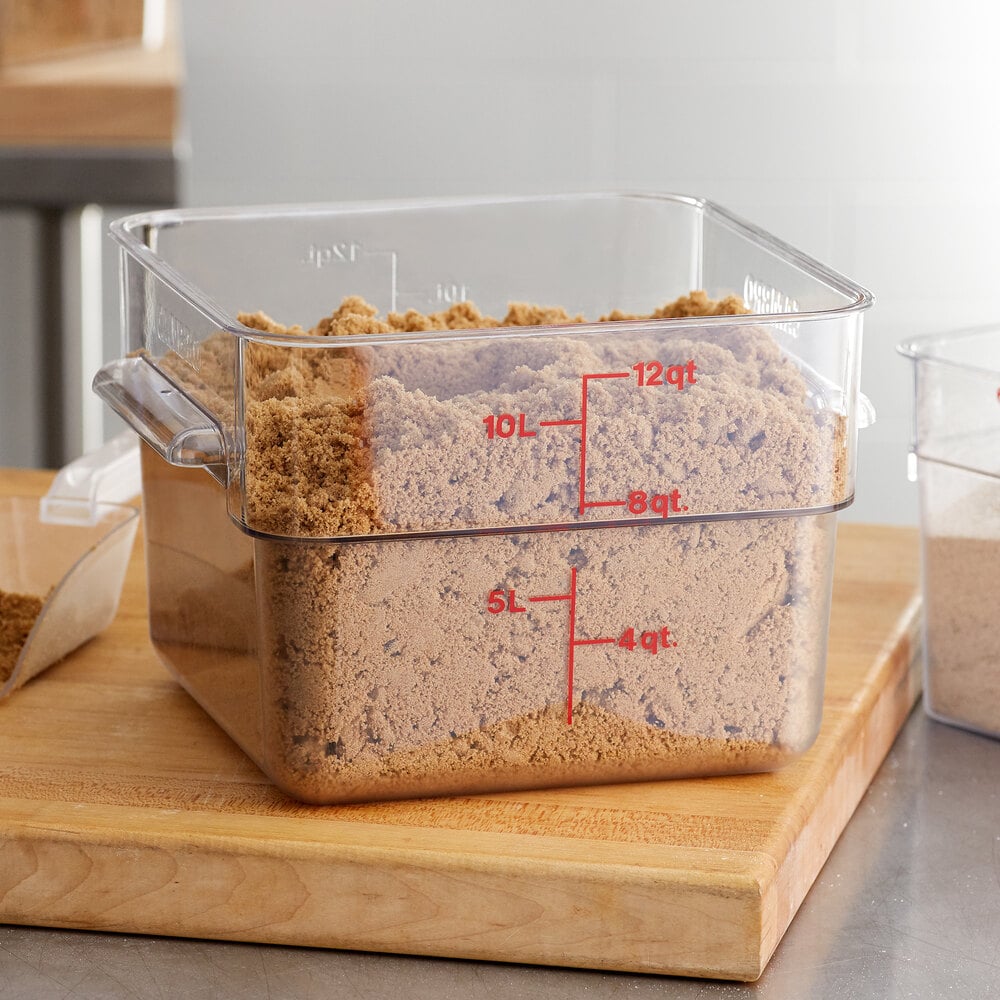 Cambro 12SFSCW135 12 Qt. Square Food Storage Container